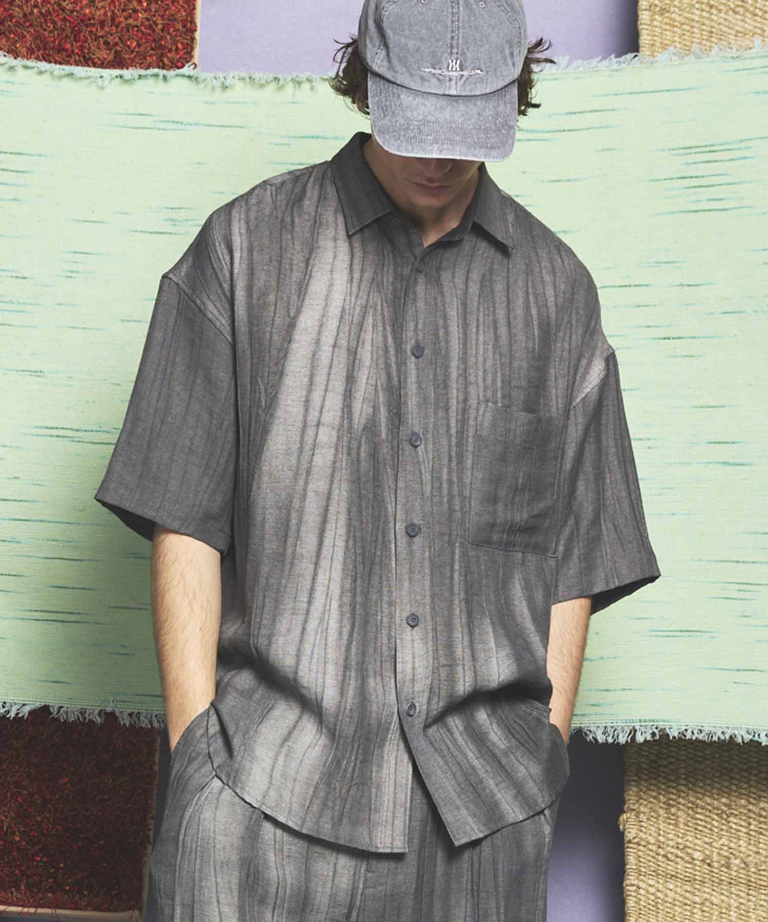 【25SS PRE-ORDER】Sheer Line Prime-Over Short Sleeve Shirt