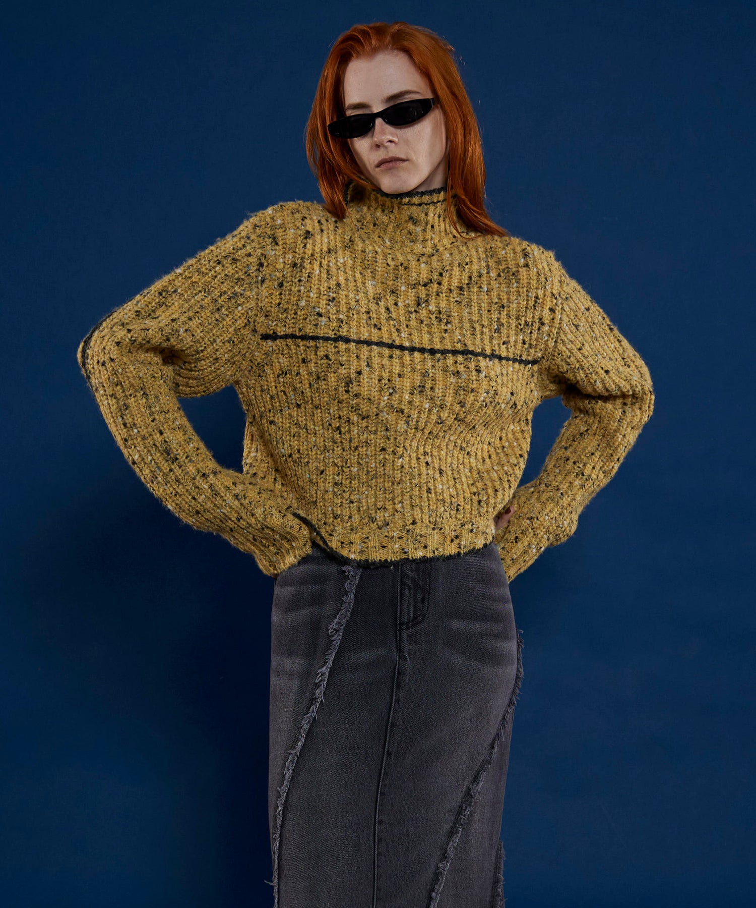 【24AUTUMN PRE-ORDER】Nep Yarn Linking Knit Tops