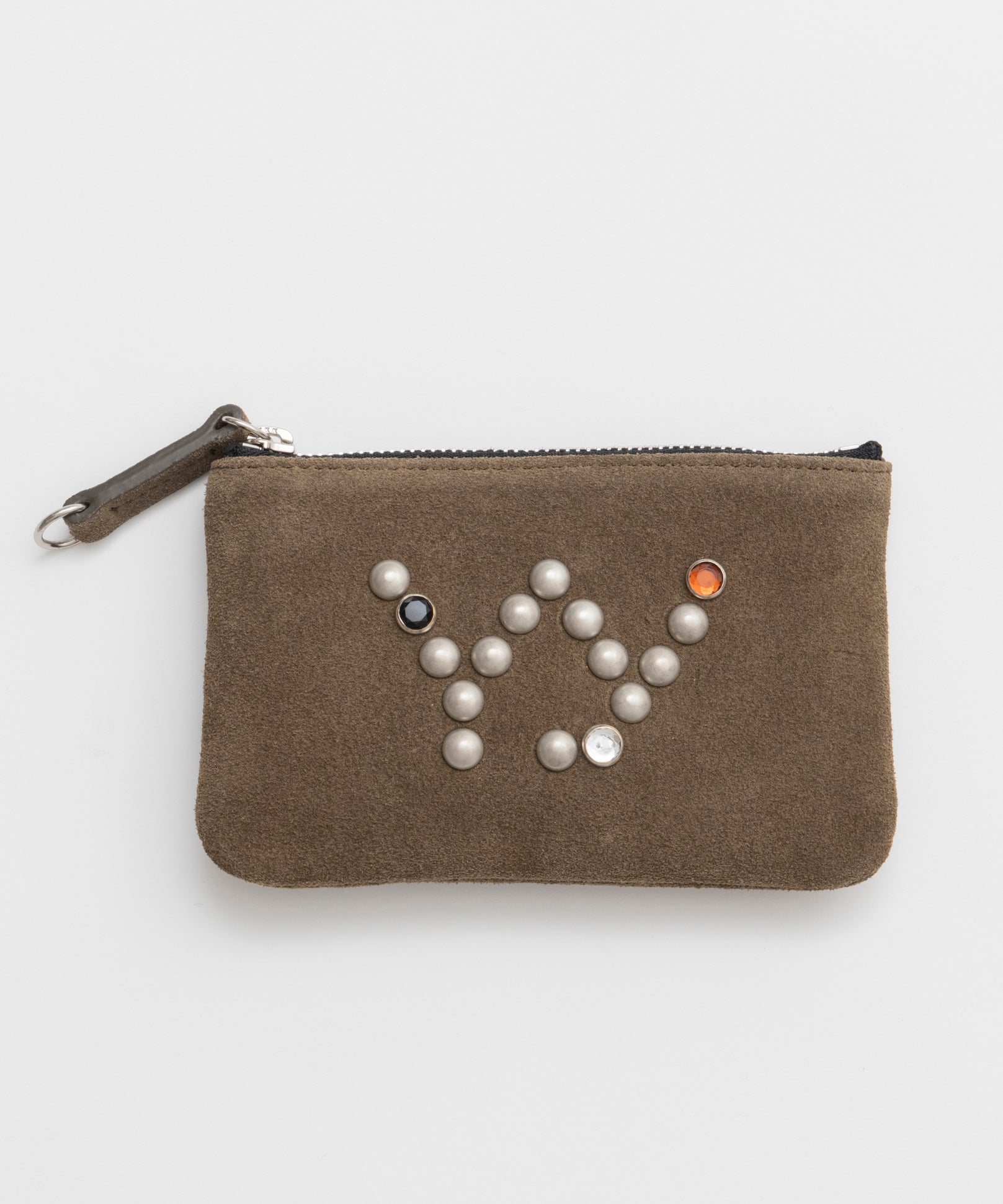 【OPEN YY】Woven YY SUEDE STUD CHAIN WALLET